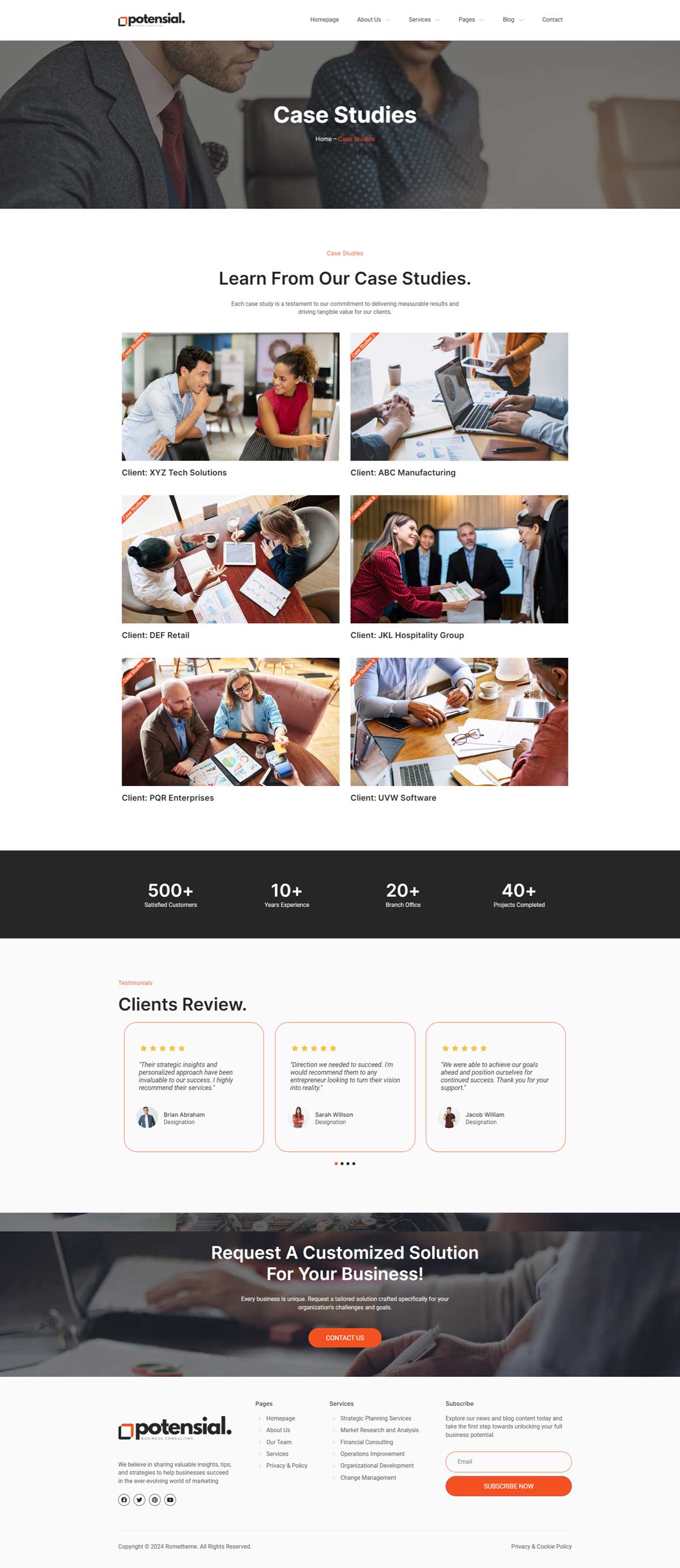 Potensial - Business Consulting Elementor Template Kit by Rometheme